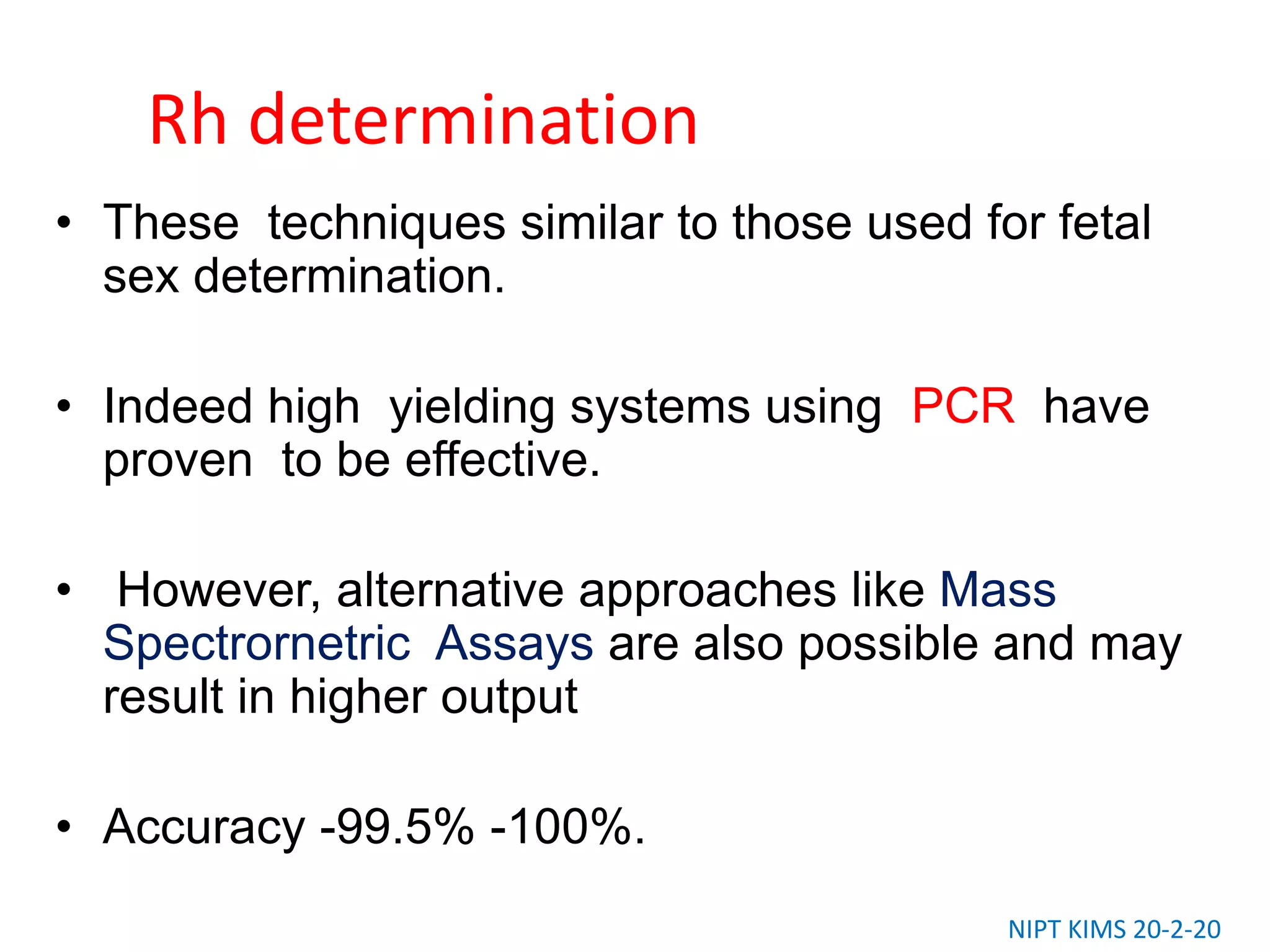 Prenatal foetal genetic diagnosis using maternal blood sample ppt | PPT