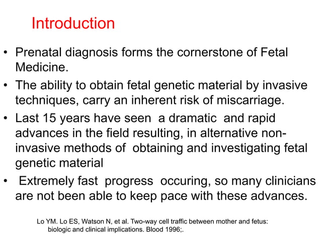 Prenatal foetal genetic diagnosis using maternal blood sample ppt | PPT