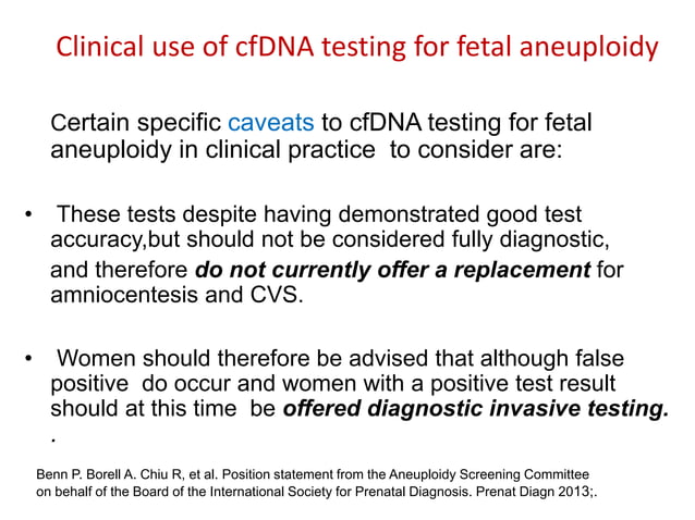 Prenatal foetal genetic diagnosis using maternal blood sample ppt | PPT