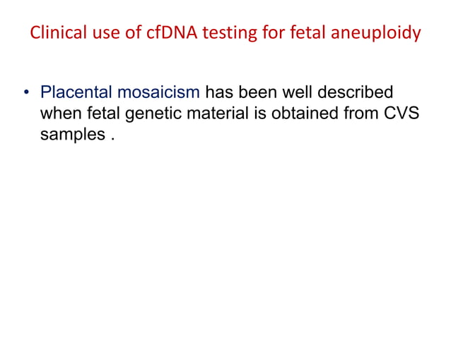 Prenatal foetal genetic diagnosis using maternal blood sample ppt | PPT