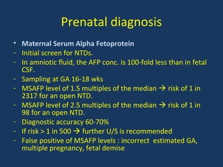 Prenatal myelomeningocele treatment and diagnosis | PPT