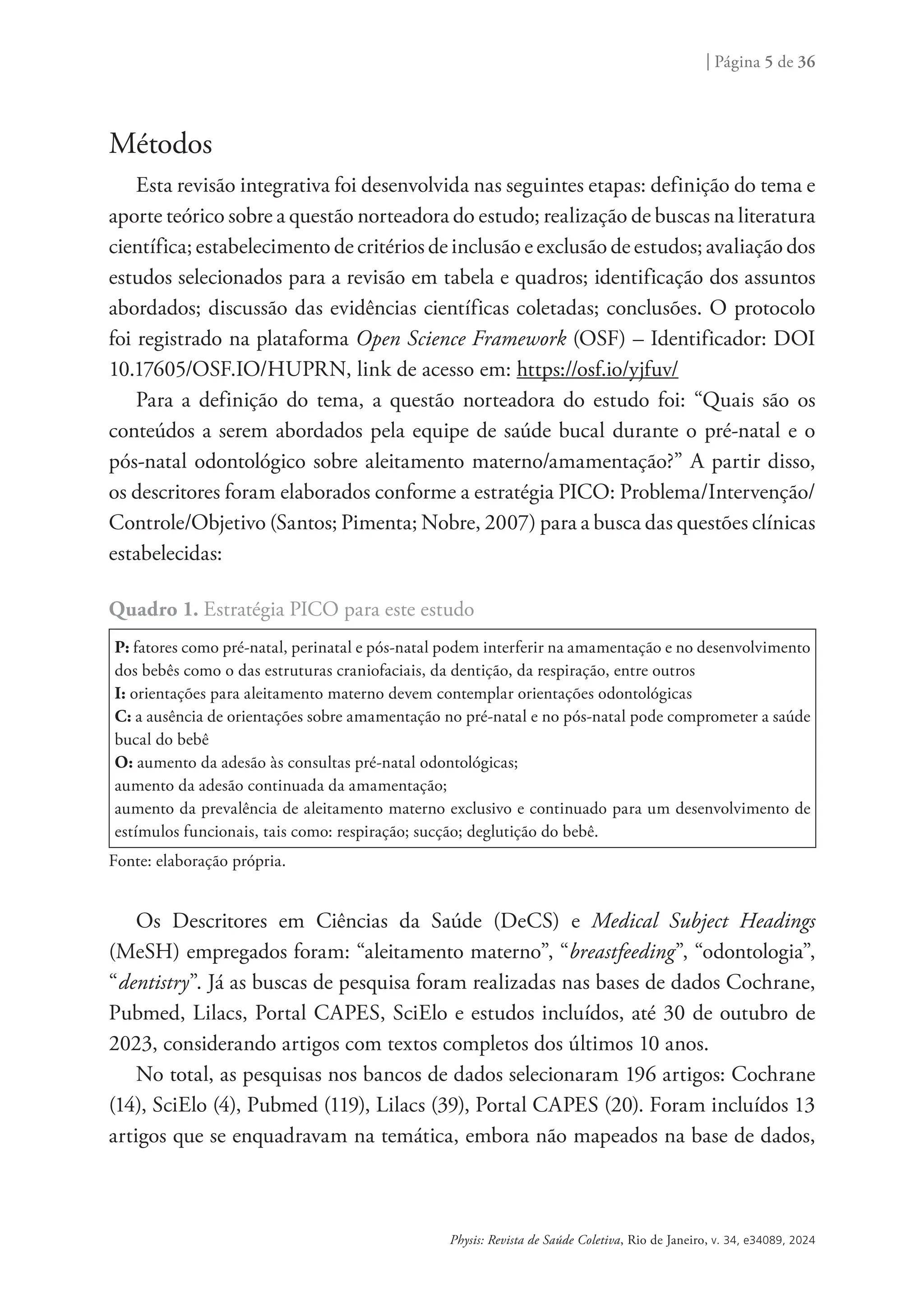 Odontologia & Amamentação: atendimento pré e pós natal - importância | PDF