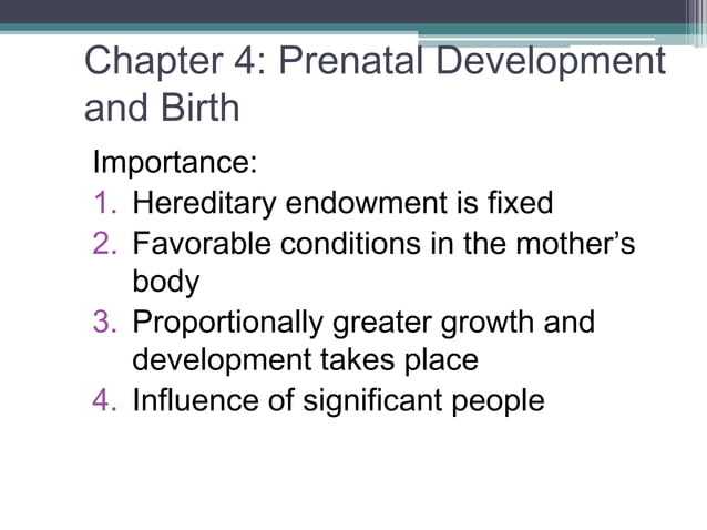 Prenatal stage of development | PPTX | Infertility | Reproductive Health