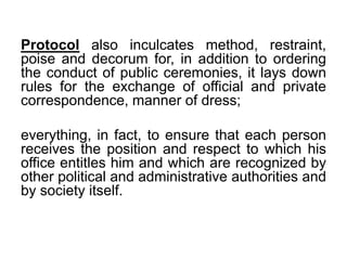Protocol and Etiquette | PPTX