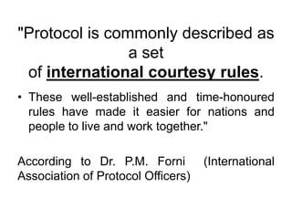Protocol and Etiquette | PPTX