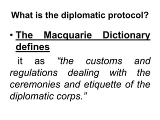 Protocol and Etiquette | PPTX