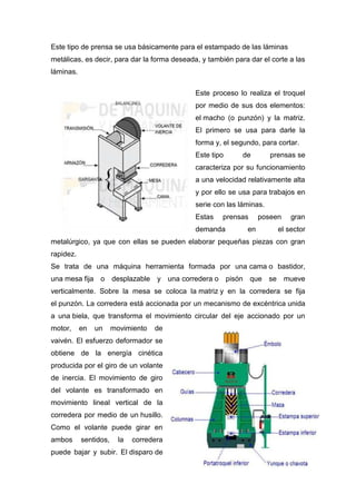 Prensa excentrica e hidrulica. | PDF