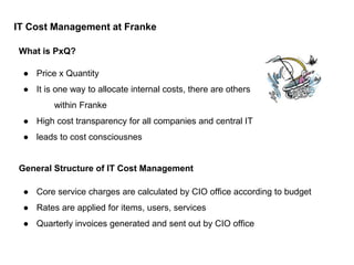 Financial Management with ServiceNow at Franke | PPTX