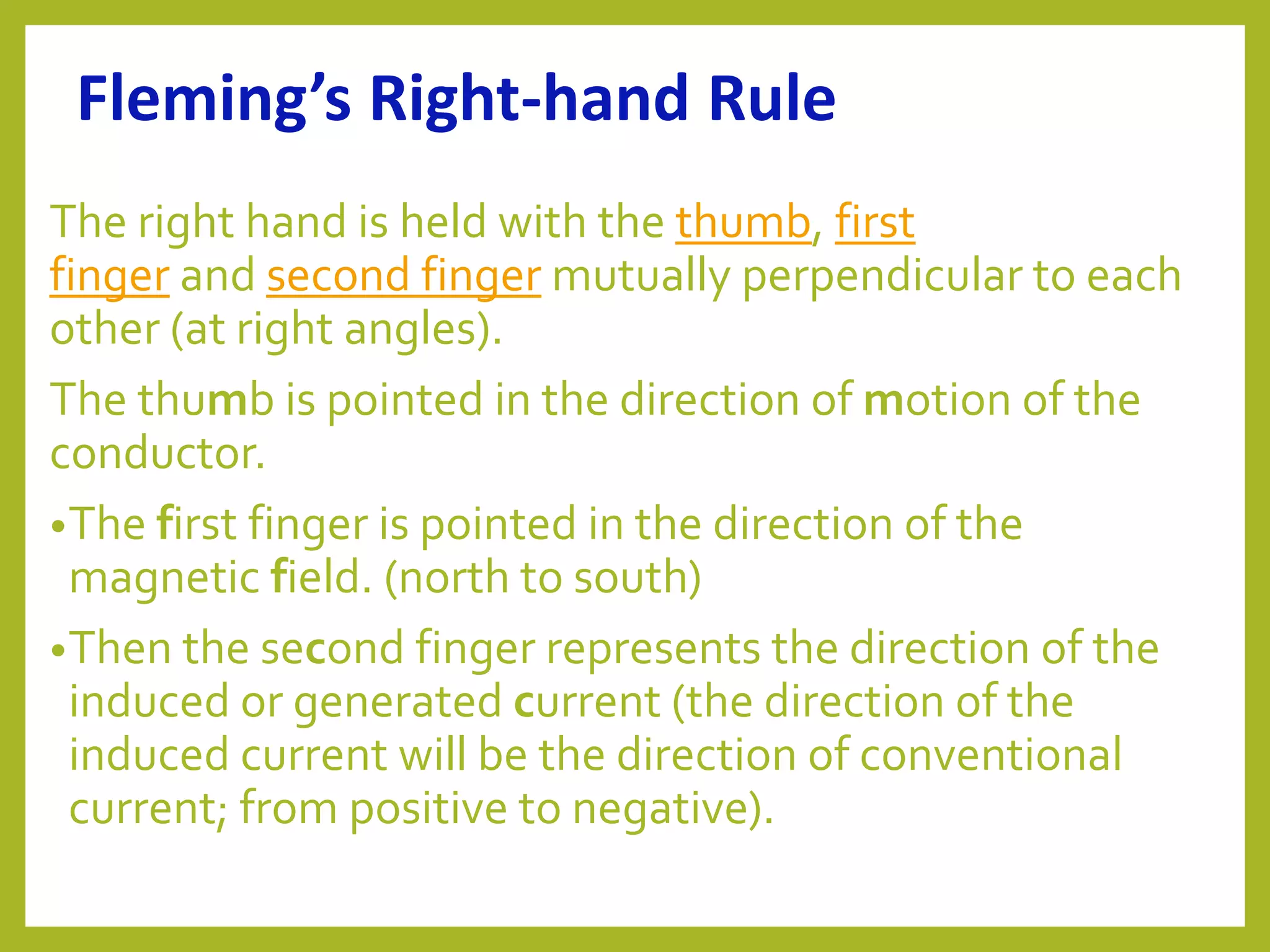 Fleming's left hand rule | PPTX