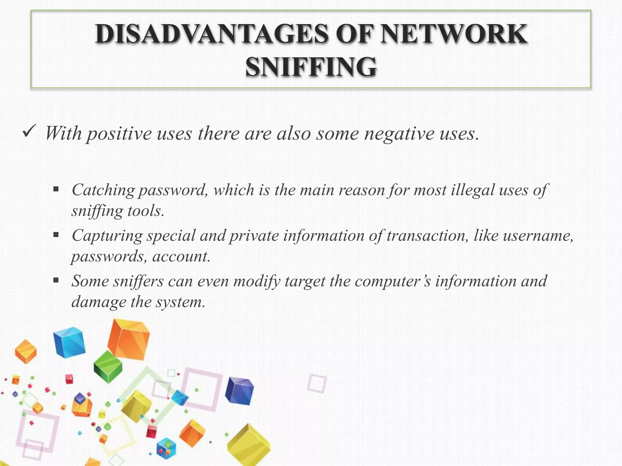 Prensentation on packet sniffer and injection tool | PPTX