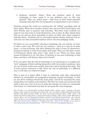 The Role of Technology | PDF