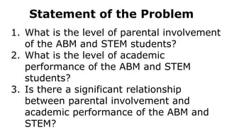 Prental Involvement and Academic Performance of ABM and STEM (PR2).pptx