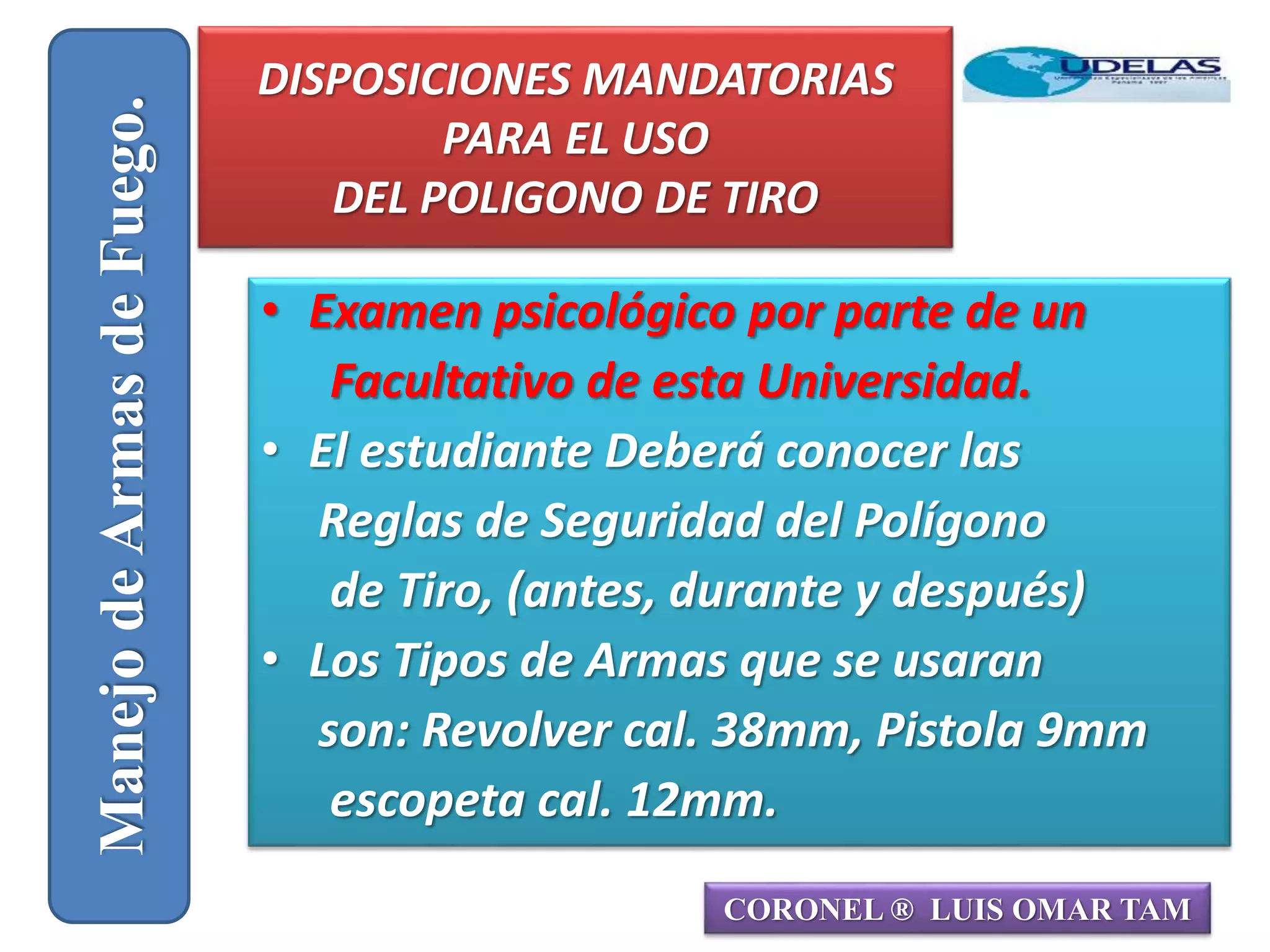 Manejo de Armas de Fuego curso basico. | PPTX
