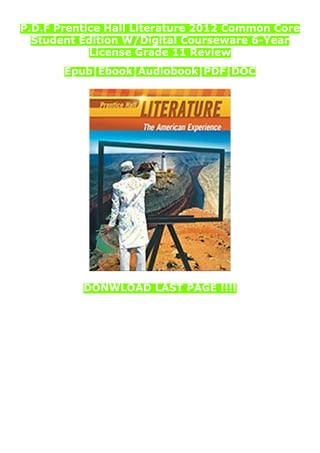 P.D.F Prentice Hall Literature 2012 Common Core Student Edition W ...
