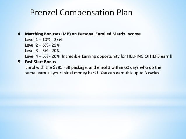 Prenzel compensation plan | PPT
