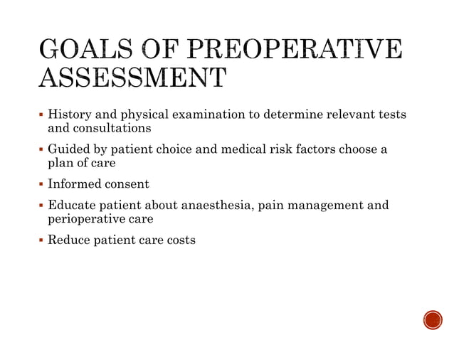PRE-OPERATIVE RISK ASSESSMENT PATIENTS. | PPTX