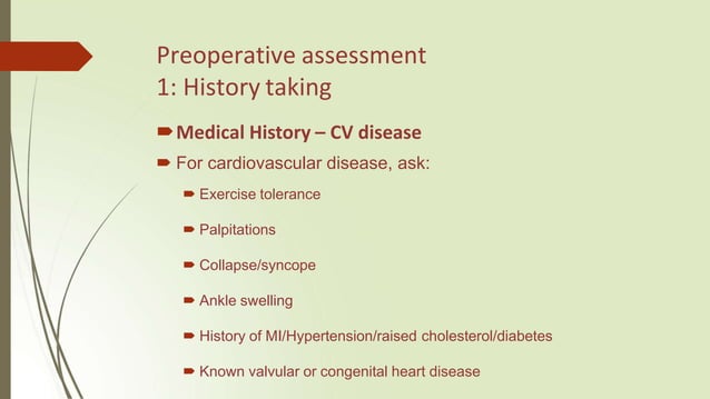 PRE OP pre operative assessment before surgery | PPTX