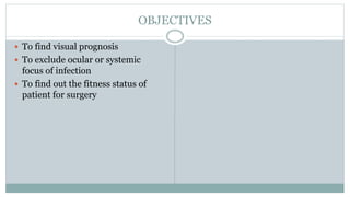 Pre-Op Assessment of Cataract | PPTX