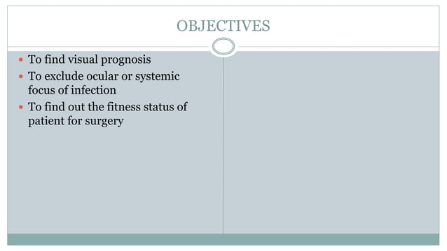 Pre-Op Assessment of Cataract | PPTX