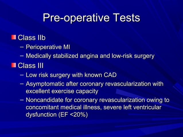 Preoperative assessment | PPT | Heart and Cardiovascular Diseases ...