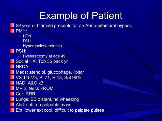Preoperative assessment | PPT | Heart and Cardiovascular Diseases ...