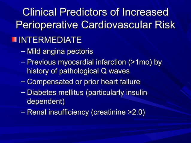 Preoperative assessment | PPT | Heart and Cardiovascular Diseases ...