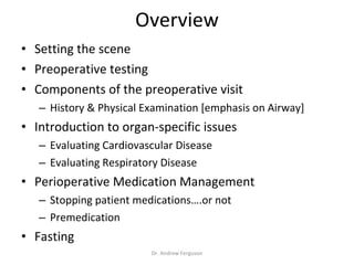 Preoperative Assessment (Intro) | PPT