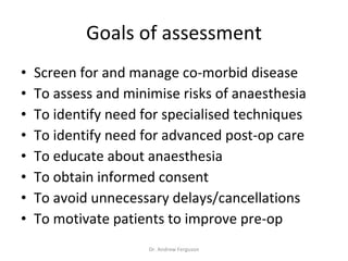 Preoperative Assessment (Intro) | PPT
