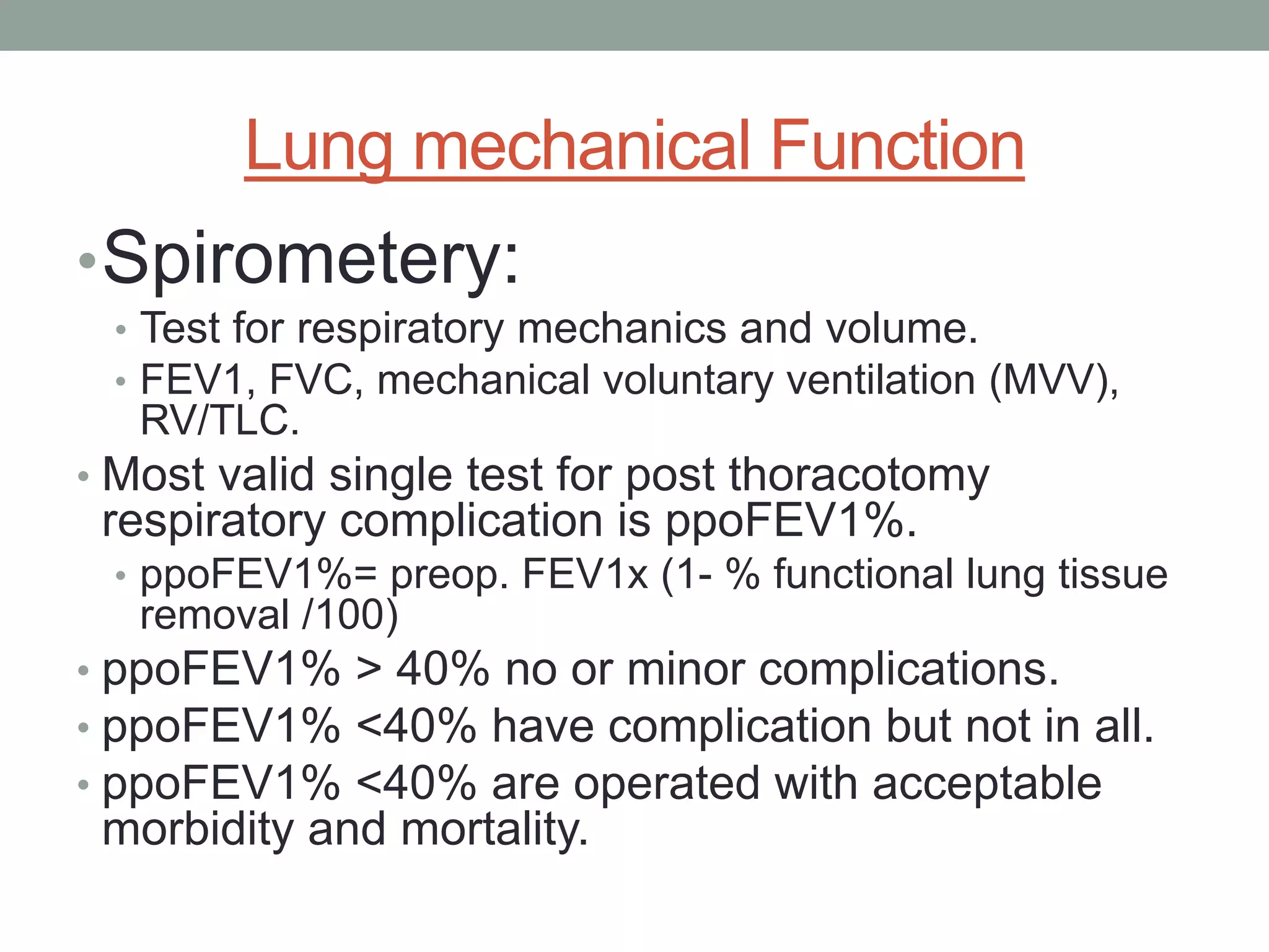 Preoperative assessment for cardio thoracic surgery | PPTX