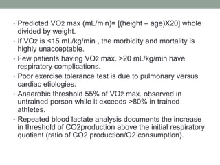 Preoperative assessment for cardio thoracic surgery | PPTX