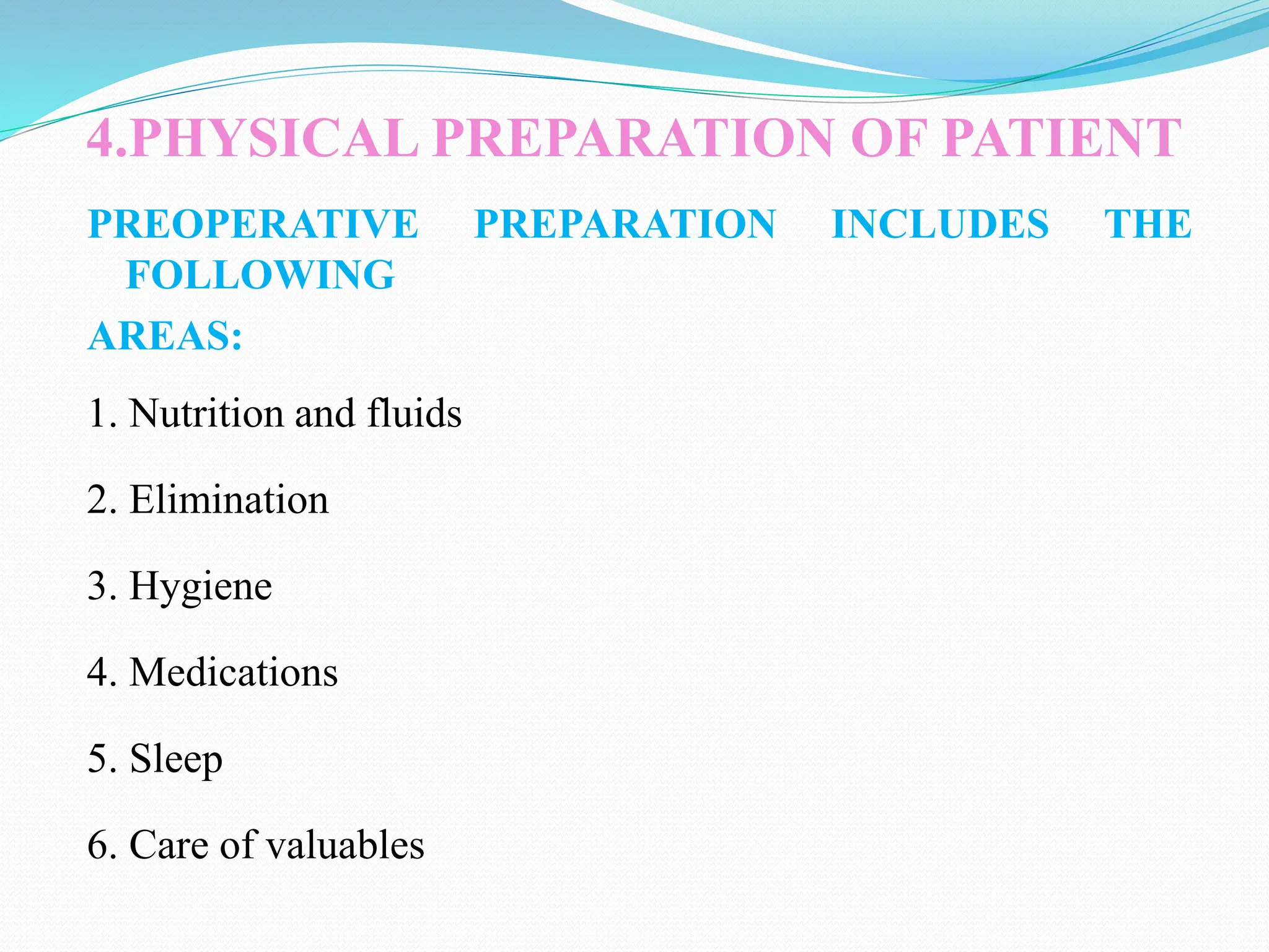 pre op care ppt for presentation of medsurg | PPTX