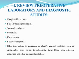 pre op care ppt for presentation of medsurg | PPTX