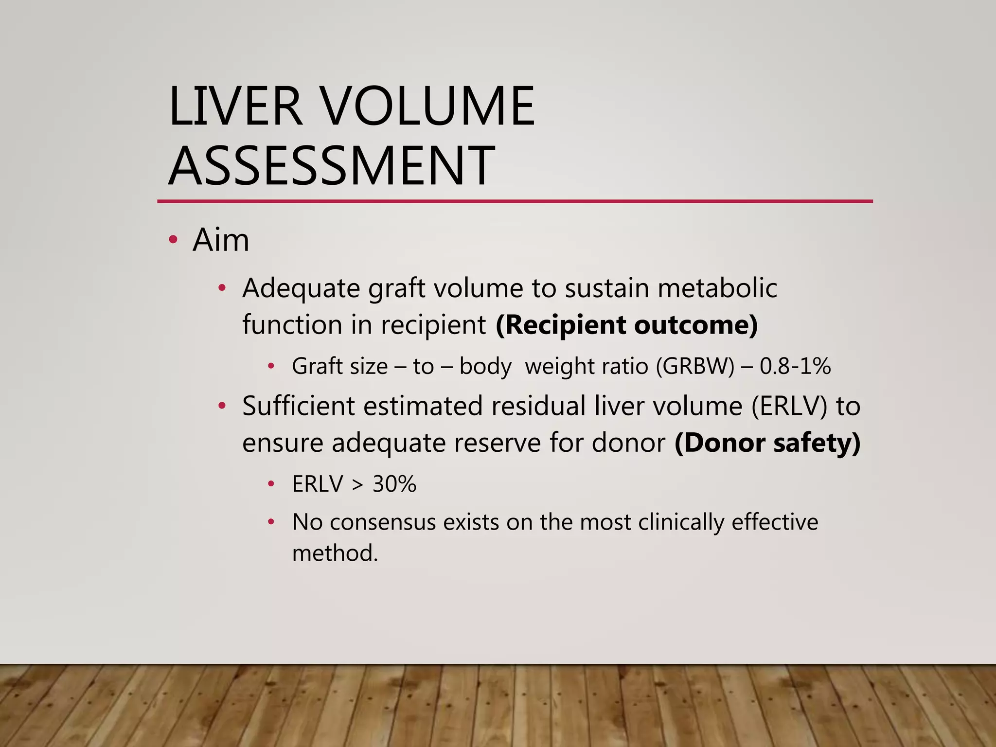PREOPERATIVE DONOR WORKUP FOR LDLT | PPTX