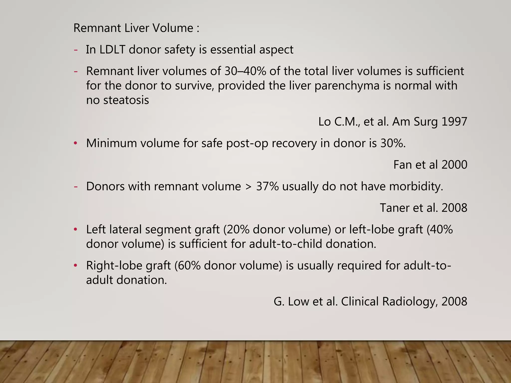 PREOPERATIVE DONOR WORKUP FOR LDLT | PPTX