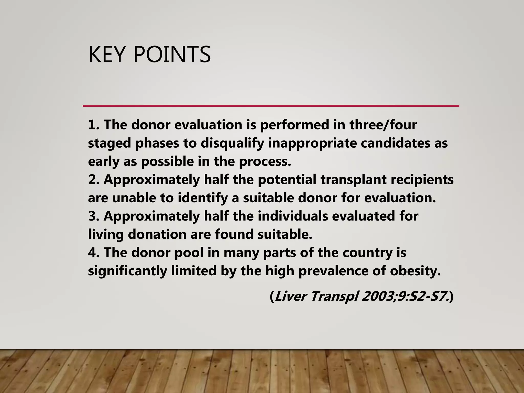 PREOPERATIVE DONOR WORKUP FOR LDLT | PPTX