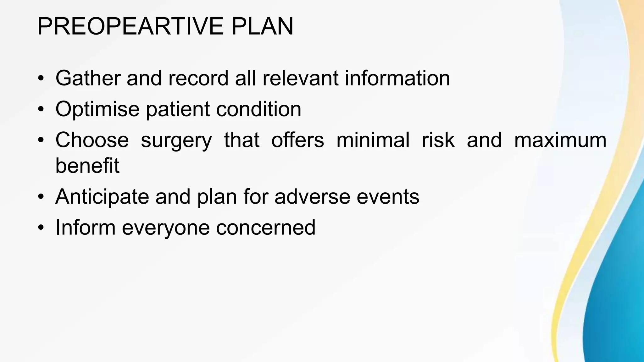PRE OPERATION PREPARATION | PPTX