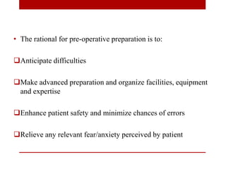 Preoperative preparation of patients for surgery | PPTX