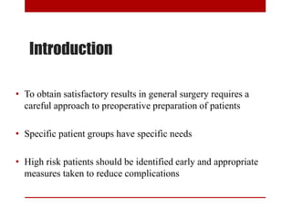 Preoperative preparation of patients for surgery | PPTX