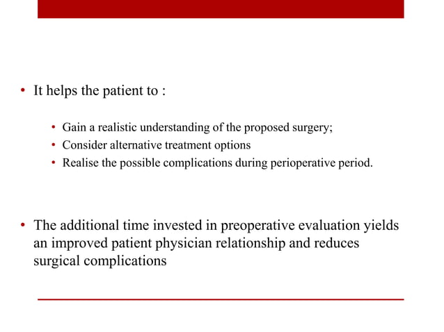 Preoperative preparation of patients for surgery | PPTX