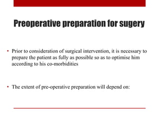 Preoperative preparation of patients for surgery | PPTX