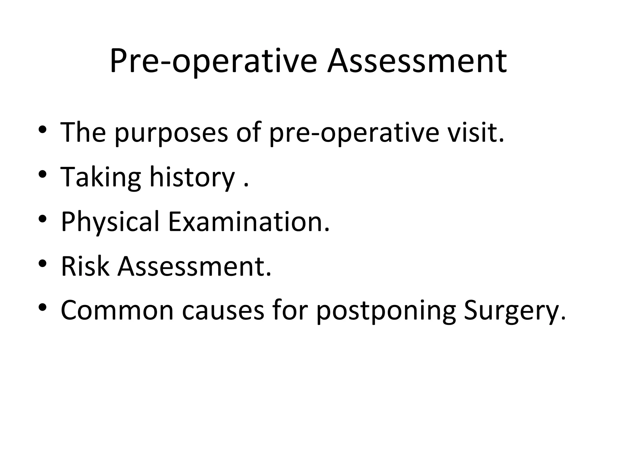 Preoperative and postoperative care | PPT