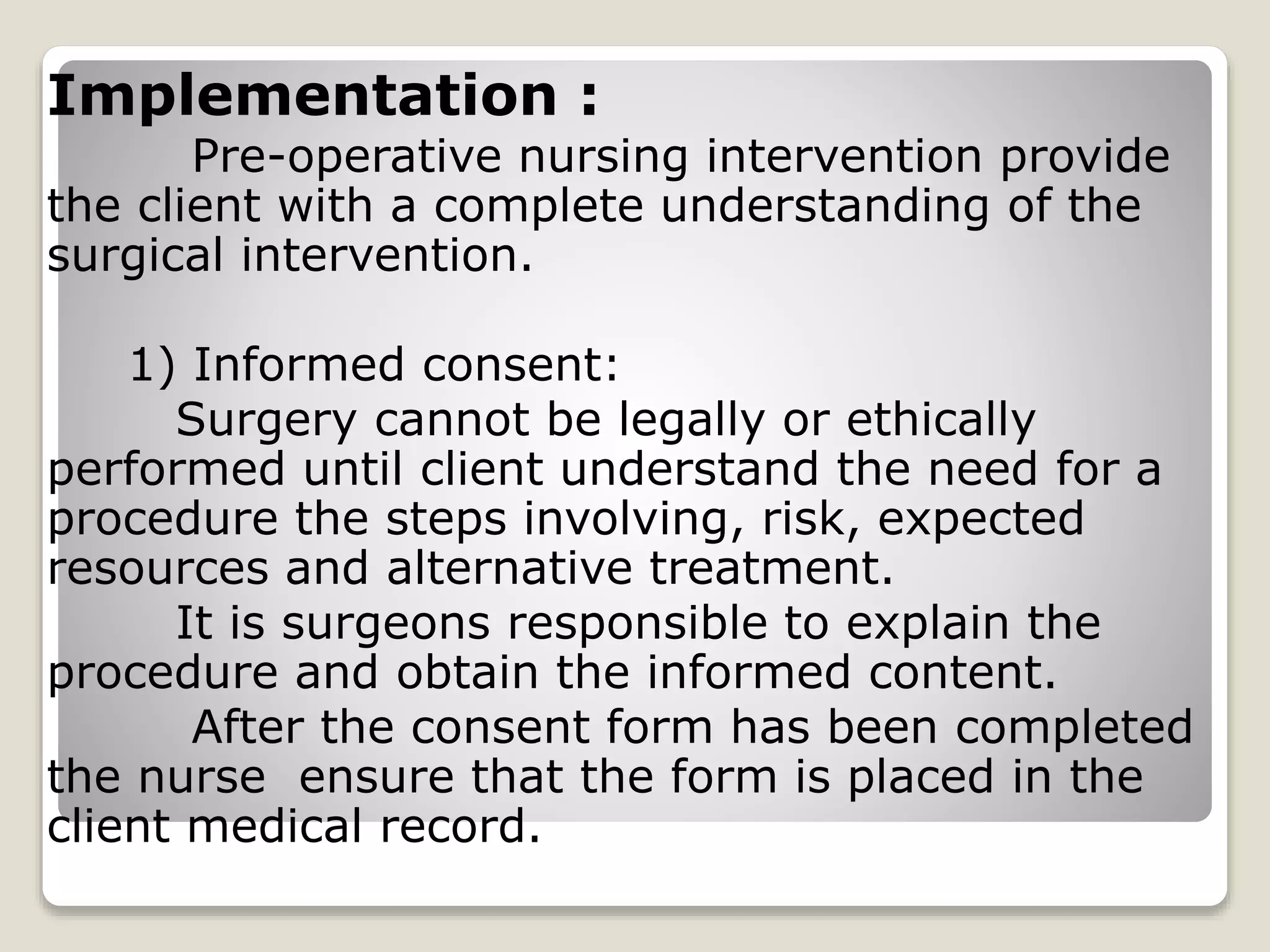 Pre operative and post operative care | PPTX