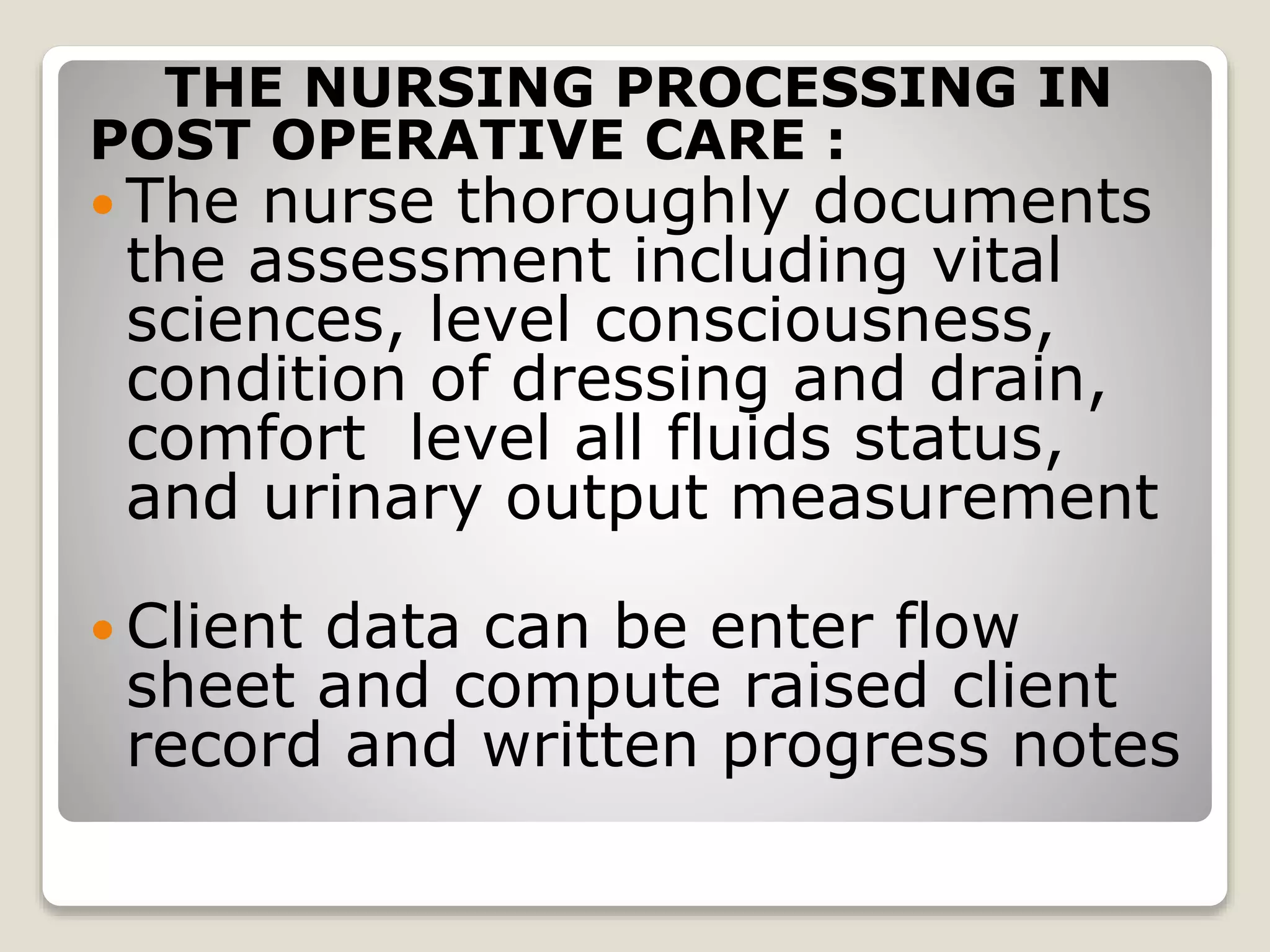 Pre operative and post operative care | PPTX