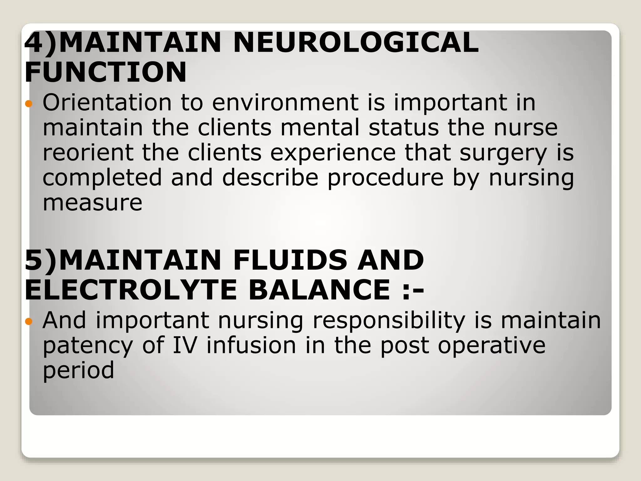 Pre operative and post operative care | PPTX