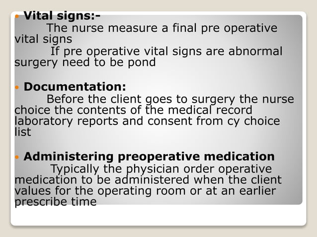 Pre operative and post operative care | PPTX | Lung and Respiratory ...
