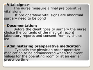 Pre operative and post operative care | PPT