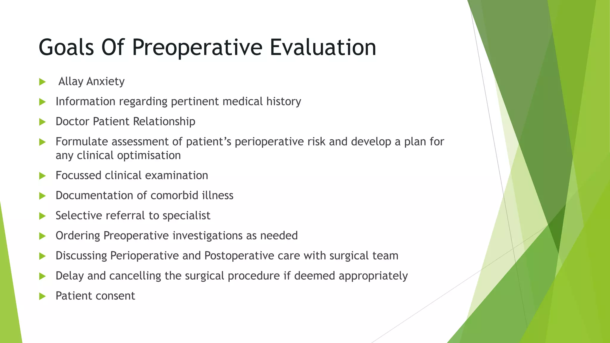 Preoperative assesment and premedication | PPTX