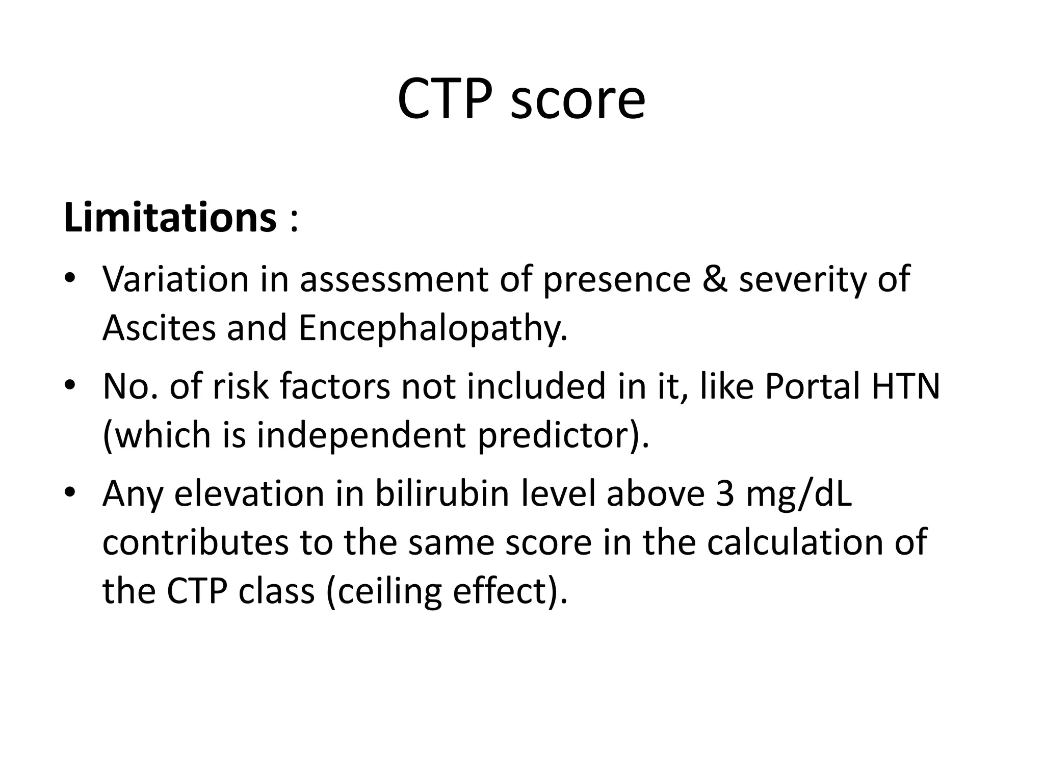 Pre operative assessment & optimization in CLD for non transplant ...
