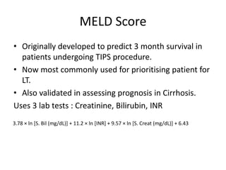 Pre operative assessment & optimization in CLD for non transplant ...