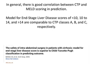 Pre operative assessment & optimization in CLD for non transplant ...